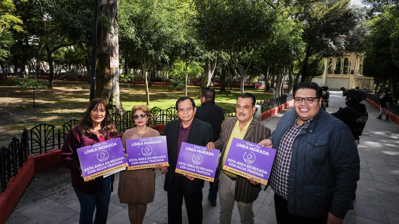 “Línea Morada” garantiza riego eficiente en la Alameda con agua tratada ...